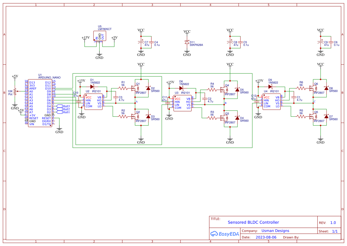 BLDC Controller - EasyEDA open source hardware lab