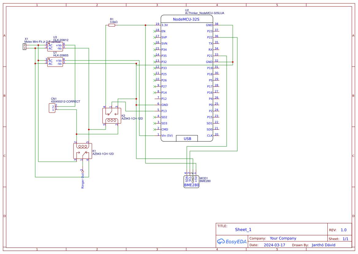 Bell And Weather Sensor - EasyEDA open source hardware lab