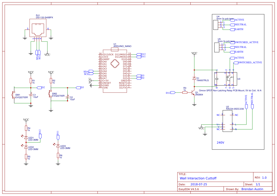 Wall interaction cutoff - EasyEDA open source hardware lab