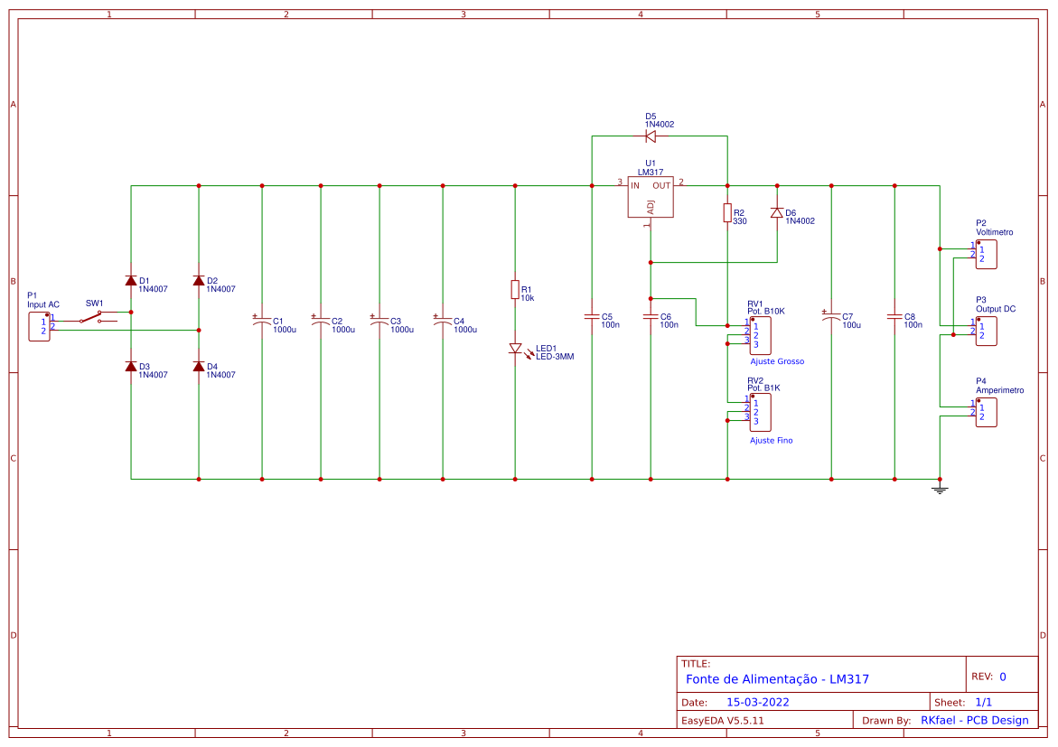 LM317 Power Supply - OSHWLab