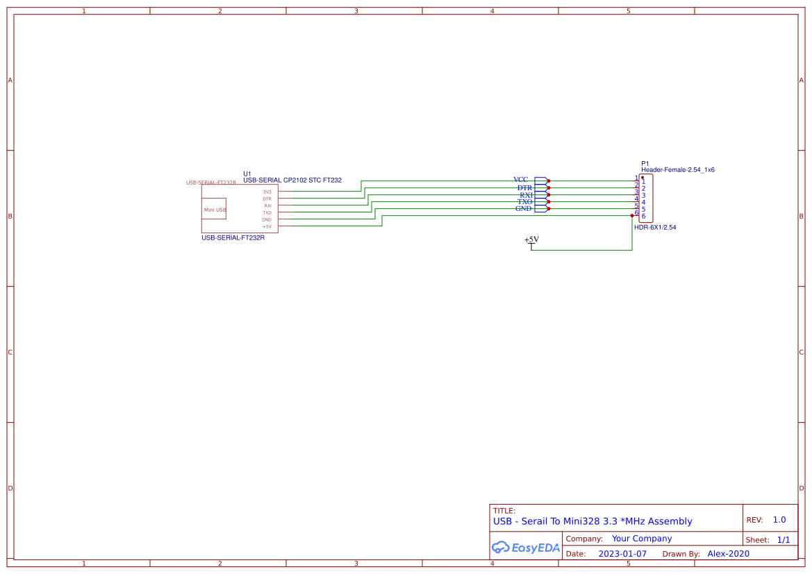 USB Serial Assenbly - EasyEDA open source hardware lab
