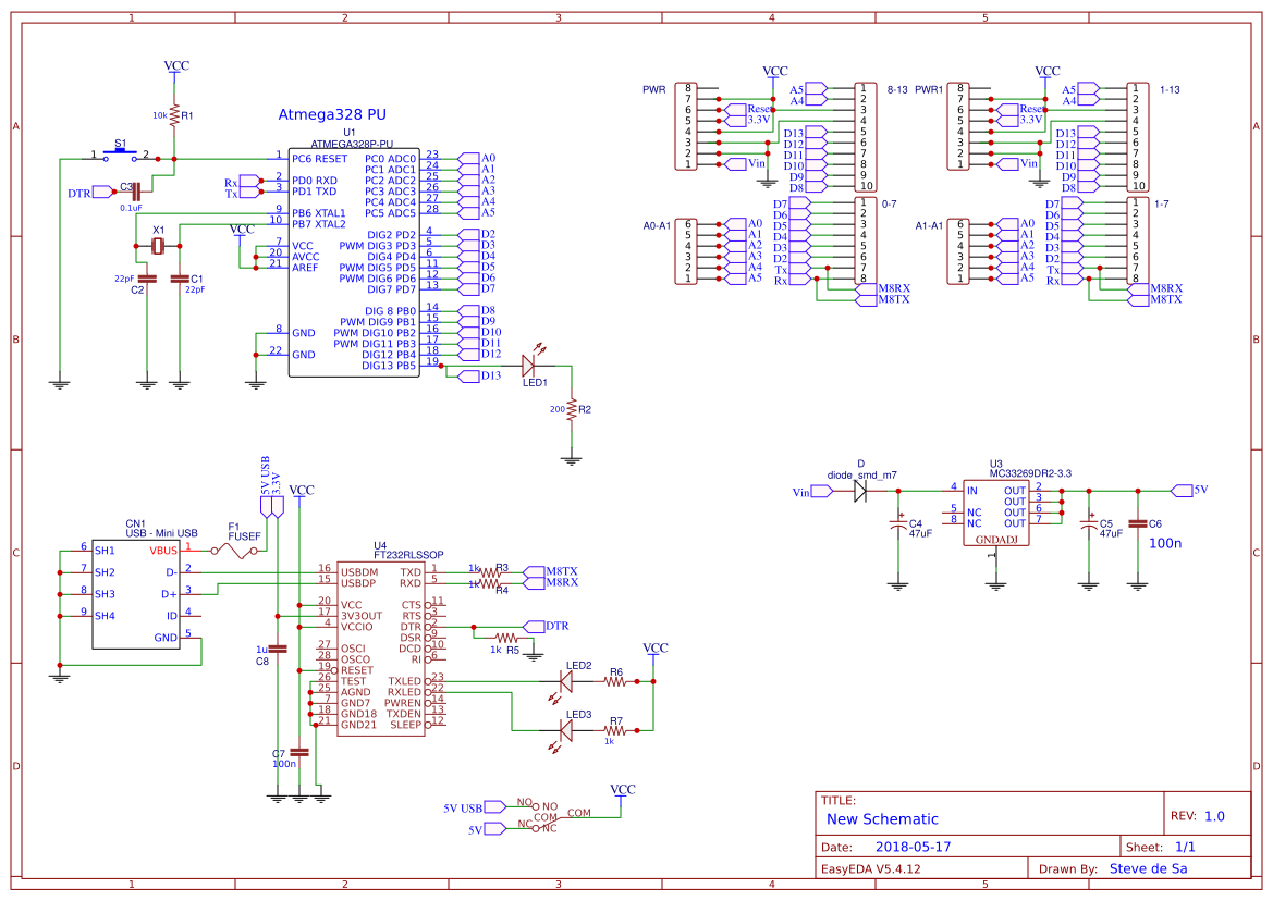 Atmega328 Dev - EasyEDA open source hardware lab