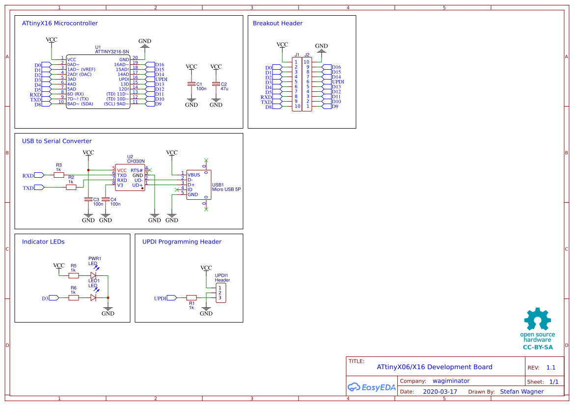 ATtiny_uController_Project_Schematic_Only - OSHWLab