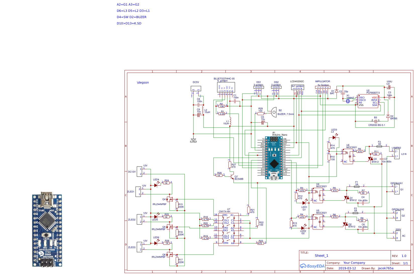 STEROWNIK AKWARIOWY - EasyEDA open source hardware lab