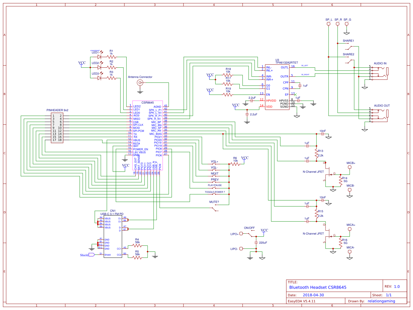 Bluetooth Headset - OSHWLab