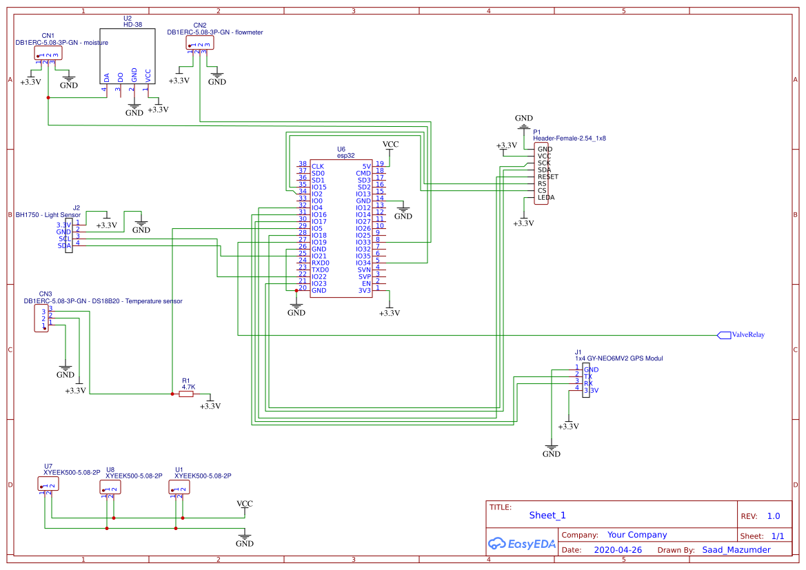 IoT Sprinkler Node - EasyEDA open source hardware lab
