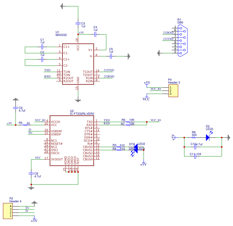usb to rs232 - EasyEDA open source hardware lab