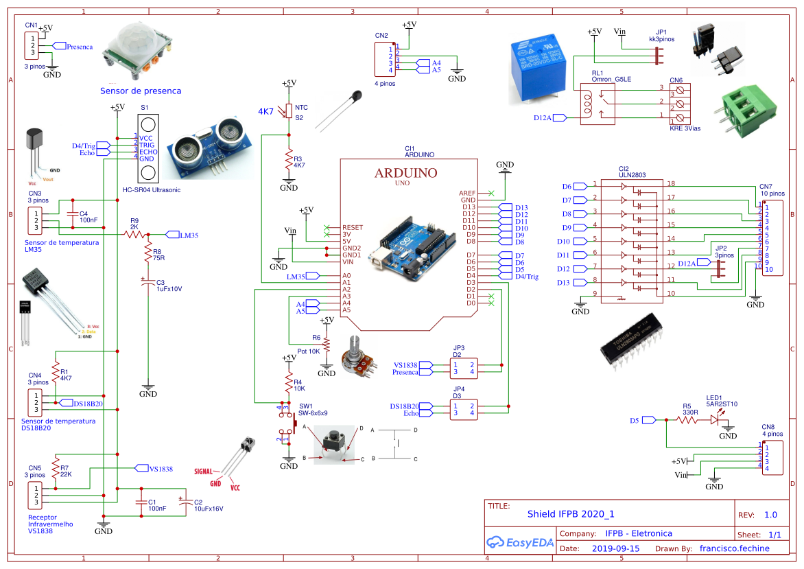Shield Rele - EasyEDA open source hardware lab