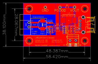 LM5164 DC-DC step-down converter demo board - EasyEDA open source hardware lab