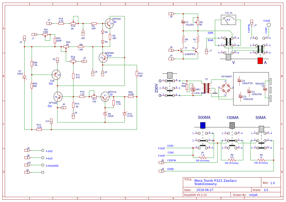 MeraTronik Zasilacz P322 - EasyEDA open source hardware lab