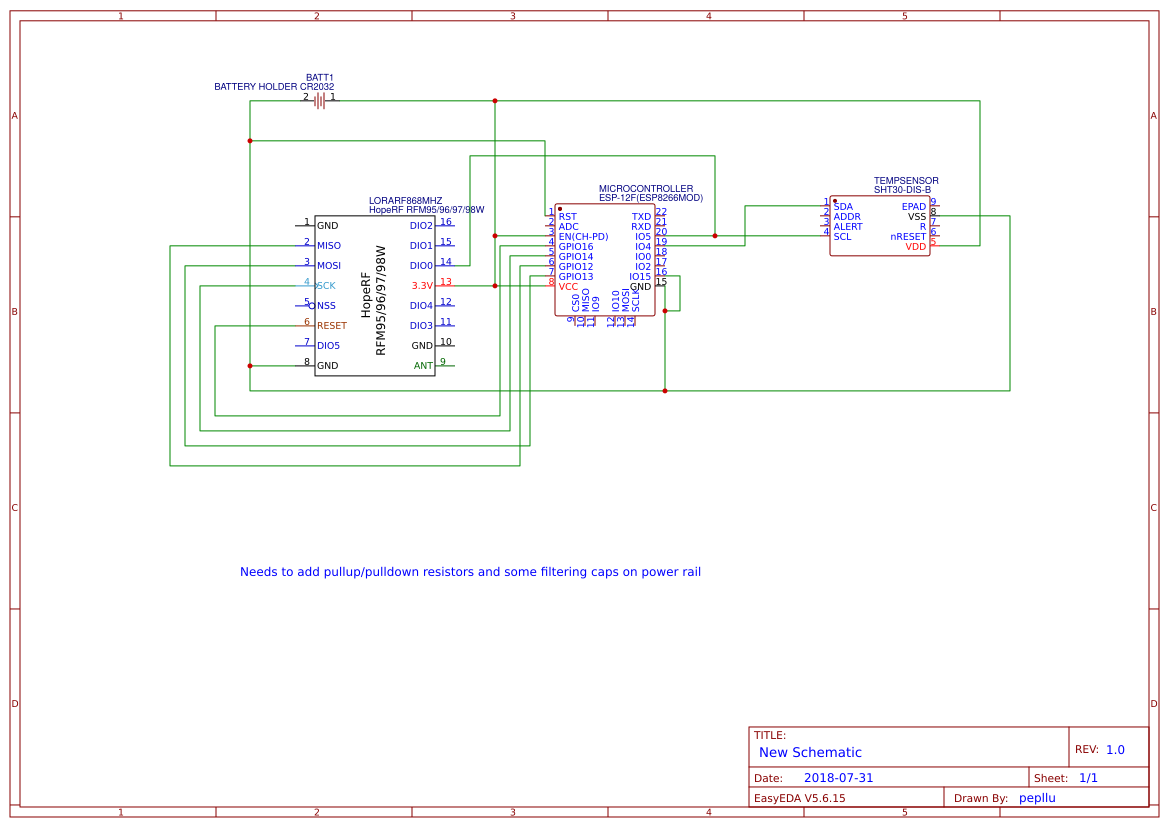 LoRa easy temperature humidity node RFM95 - EasyEDA open source ...