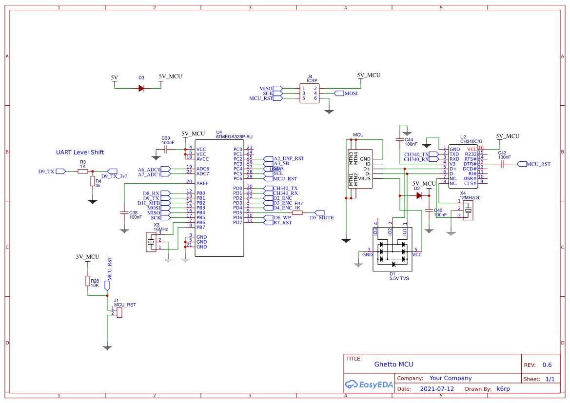 GhettoDSP 0.8 - EasyEDA open source hardware lab
