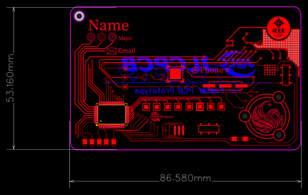 IEEE UCF PCB Business Card - EasyEDA open source hardware lab