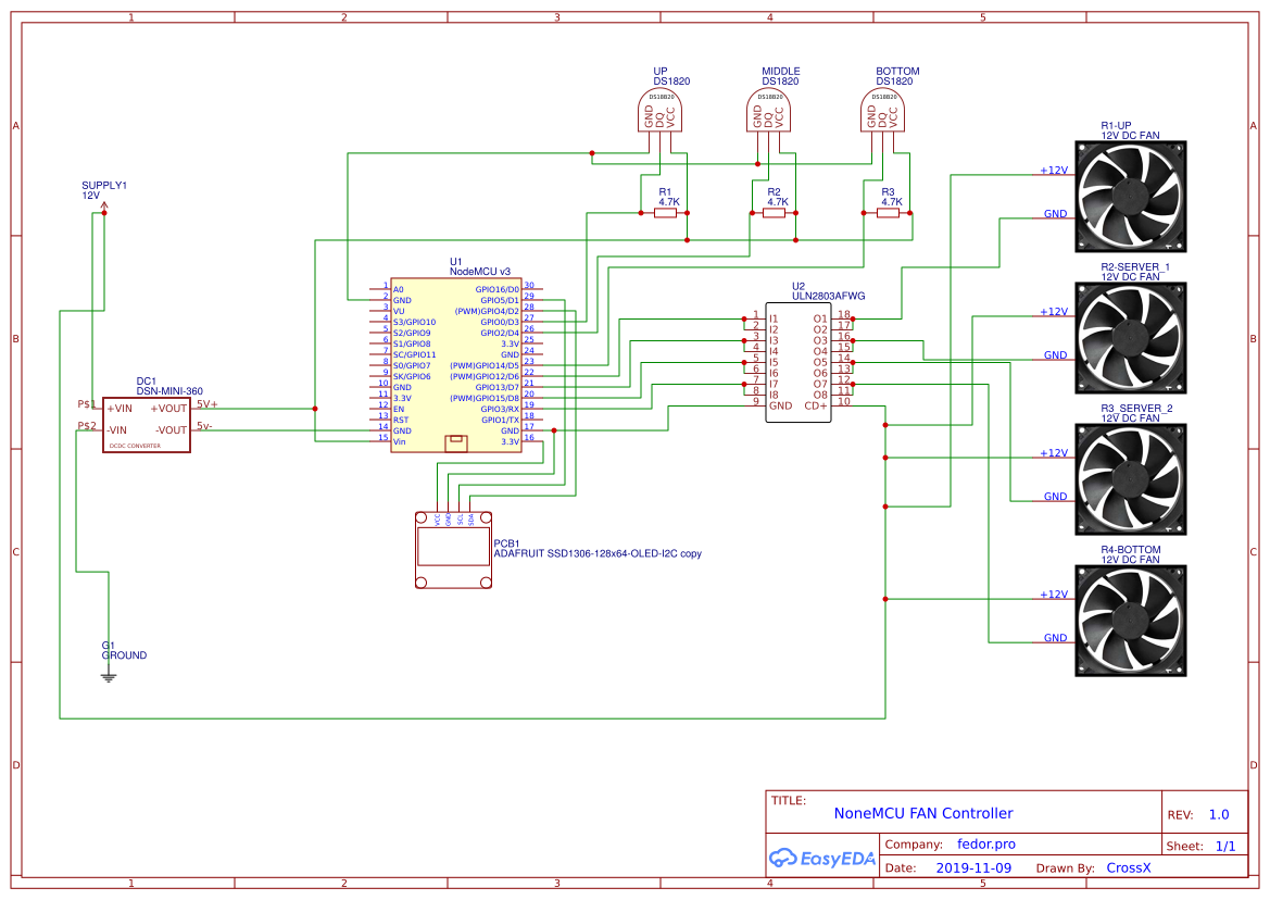NoneMCU FAN Controller - OSHWLab