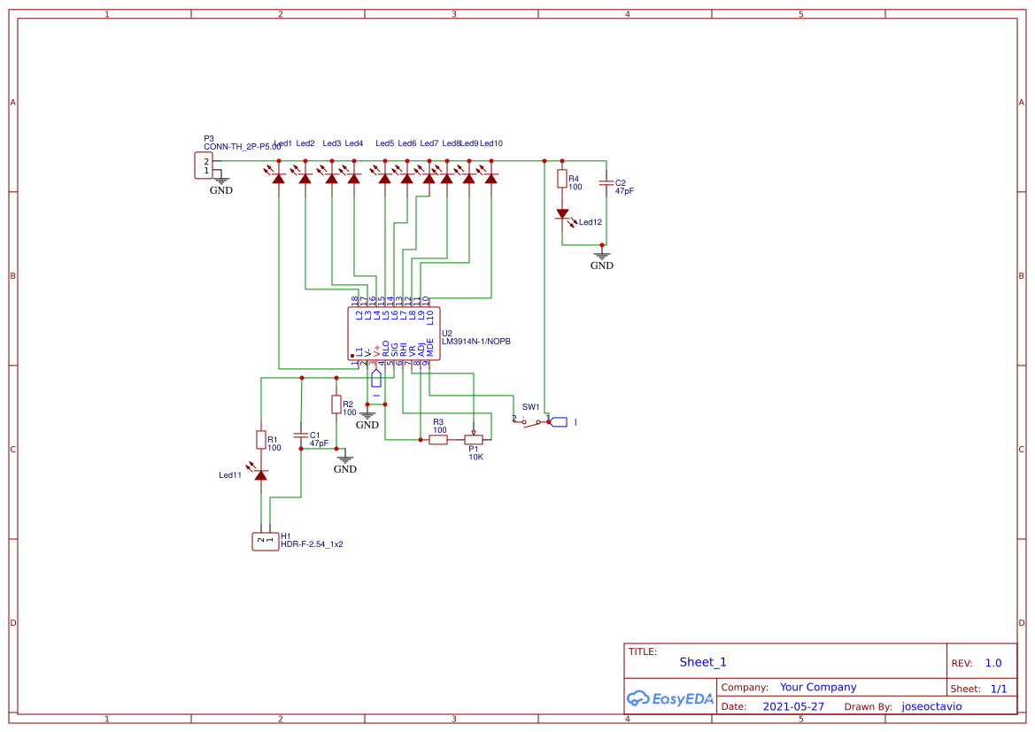 practica numero 2 VUMETRO - Platform for creating and sharing projects - OSHWLab