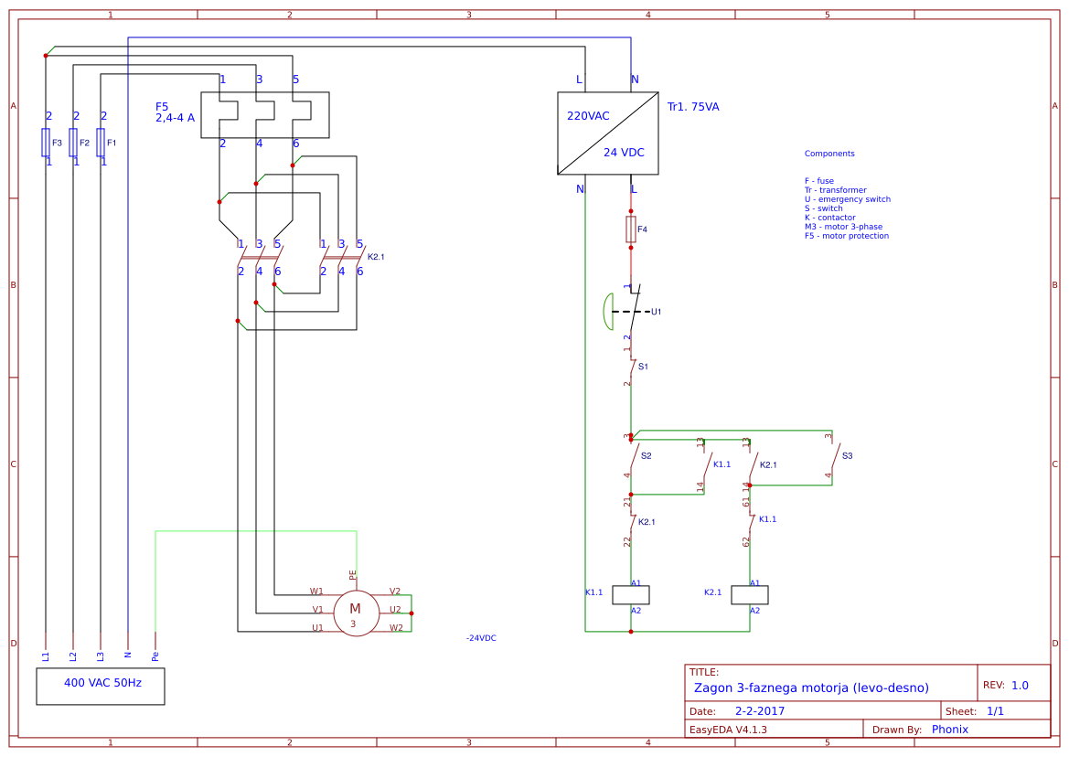 Start 3-phase motor (star- triangle) - EasyEDA open source hardware lab
