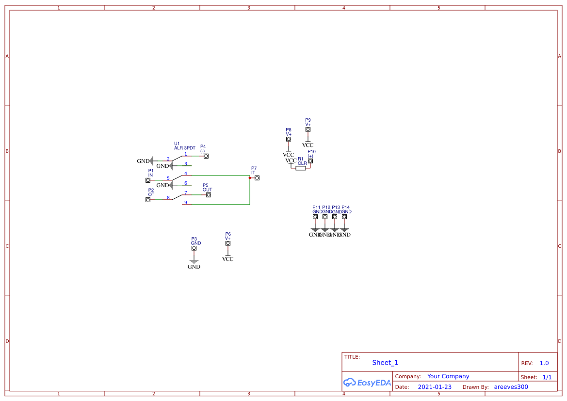 3PDT hookup PCB - EasyEDA open source hardware lab