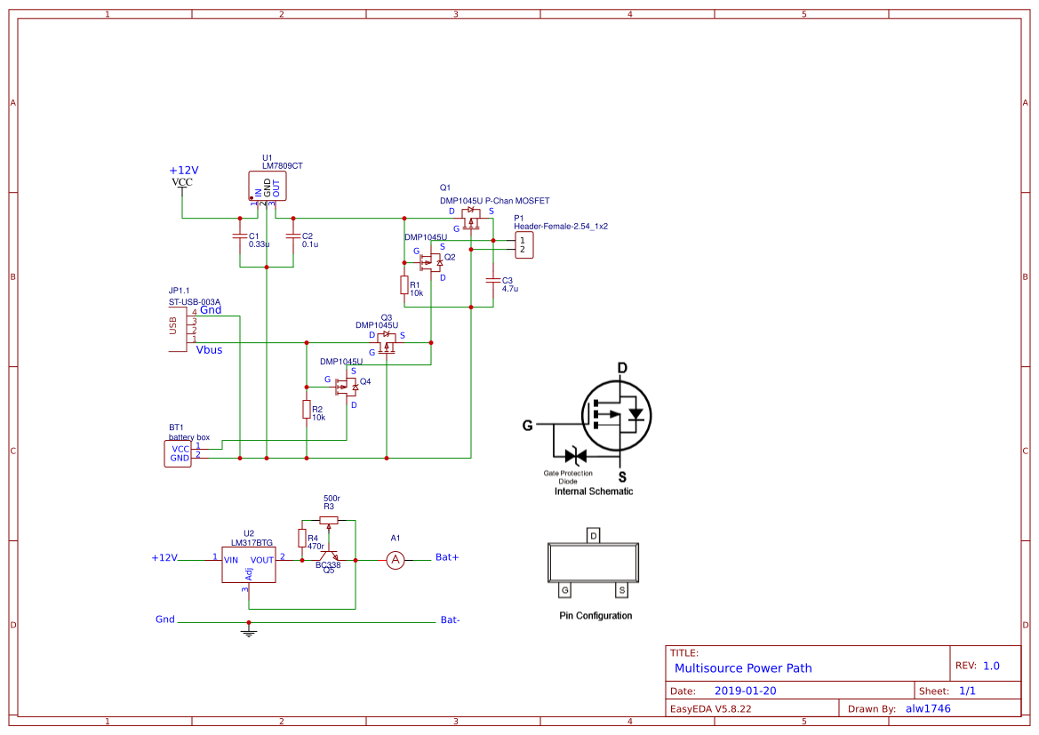 Multisource power path control - EasyEDA open source hardware lab