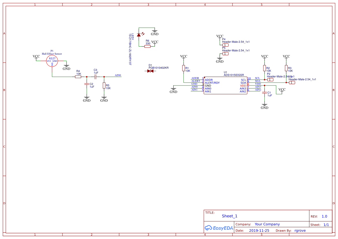 I2C ADC - EasyEDA open source hardware lab