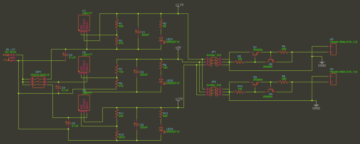 Breadboard PSU - EasyEDA open source hardware lab