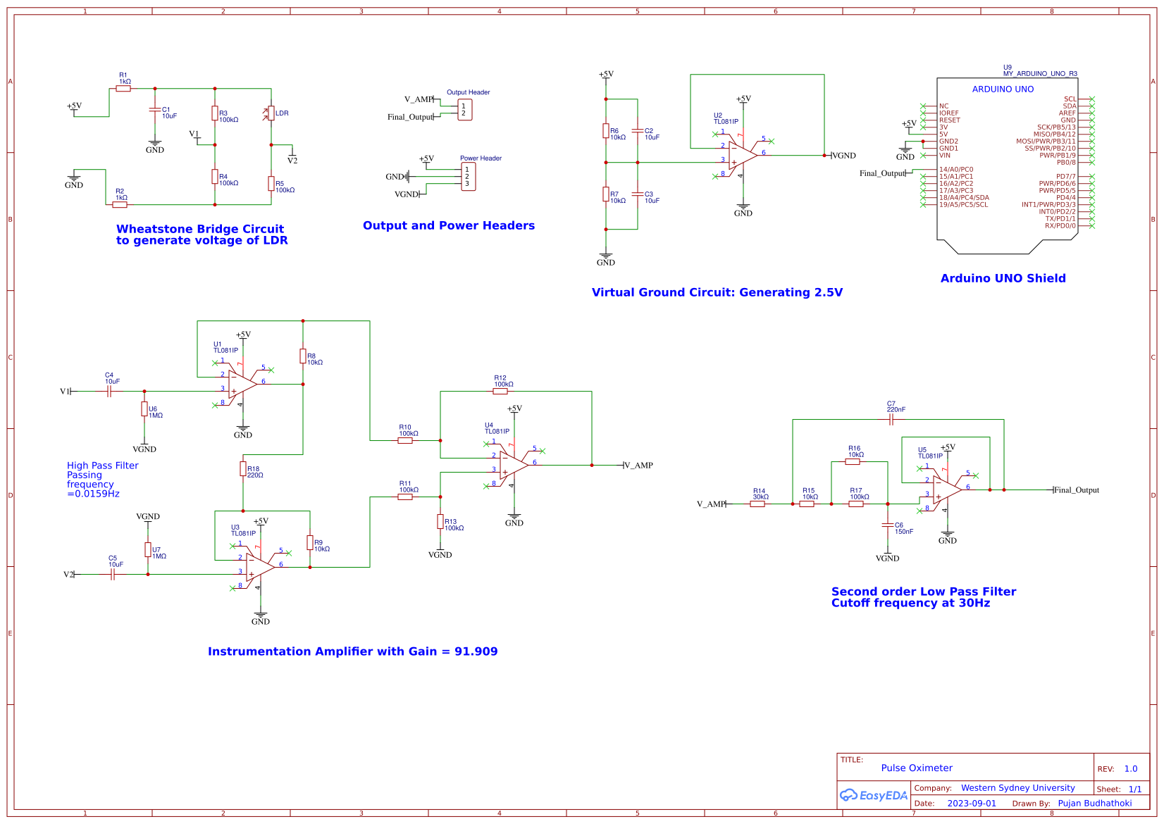 Pulse Oximeter - EasyEDA open source hardware lab