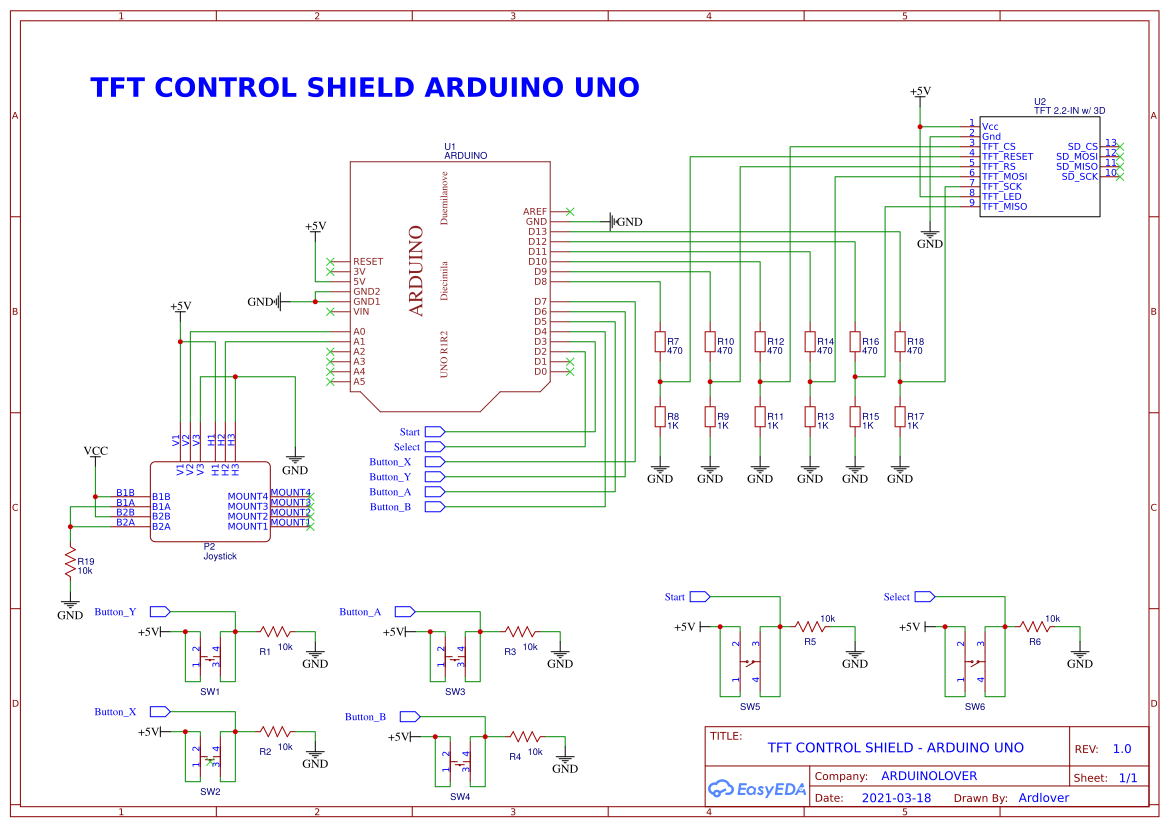 Tft Shield Easyeda Open Source Hardware Lab