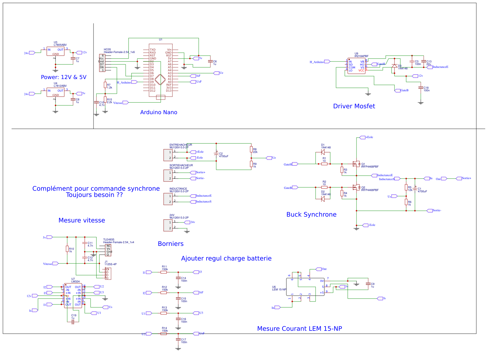 Hacheur Buck Synchrone Arduino Nano, Bluetooth, mesure courant et ...