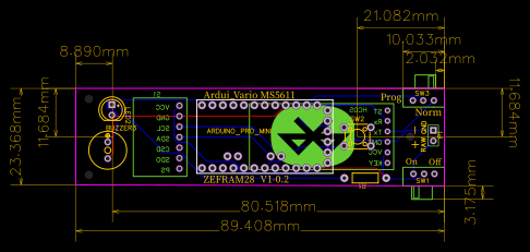 VarioBT : Arduino_Pro_Mini_3.3V + MS5611 - EasyEDA open source hardware lab