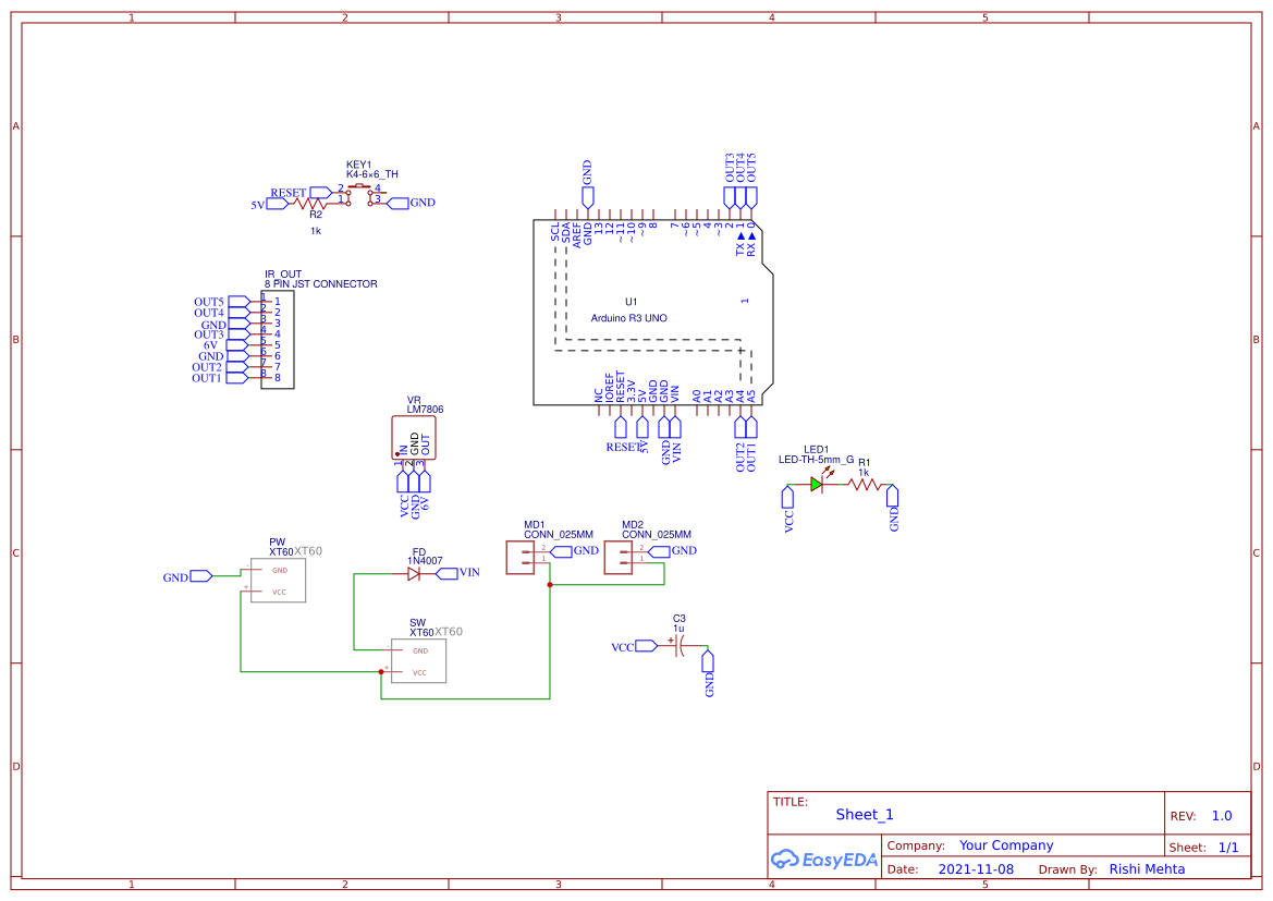 LINE_FOLLOWER_SHIELD - OSHWLab