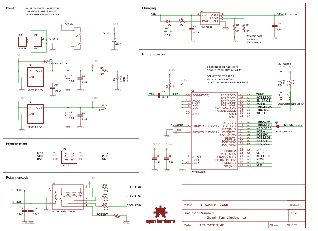 LilyPad MP3 (Open hardware) - EasyEDA open source hardware lab