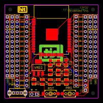 wroom-32 devboard without programmer 5 cm square - EasyEDA open source hardware lab