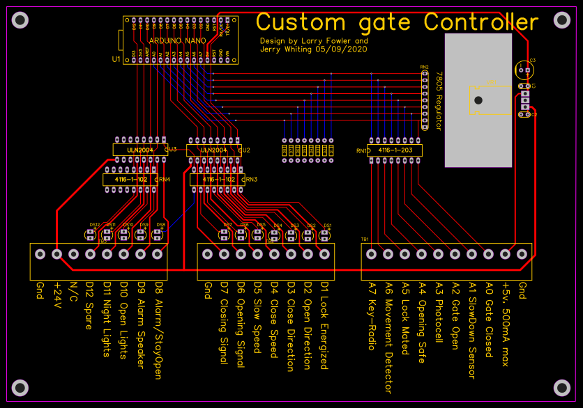 South Gate Control PCB - EasyEDA open source hardware lab