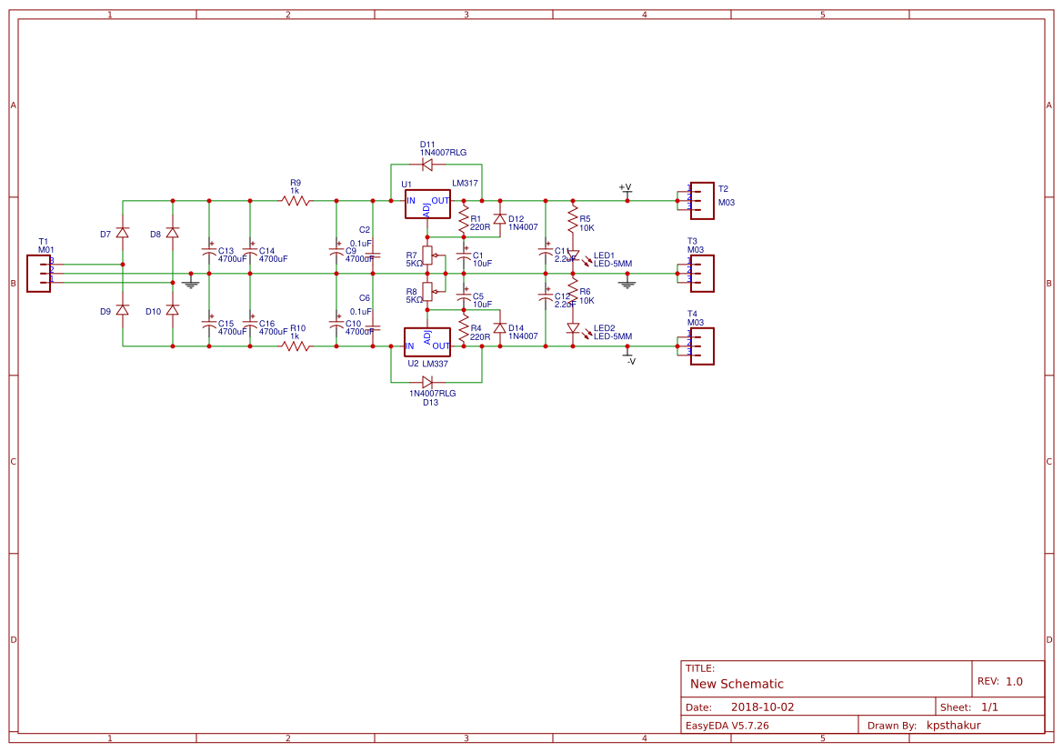 Dual Variable Power Supply - OSHWLab