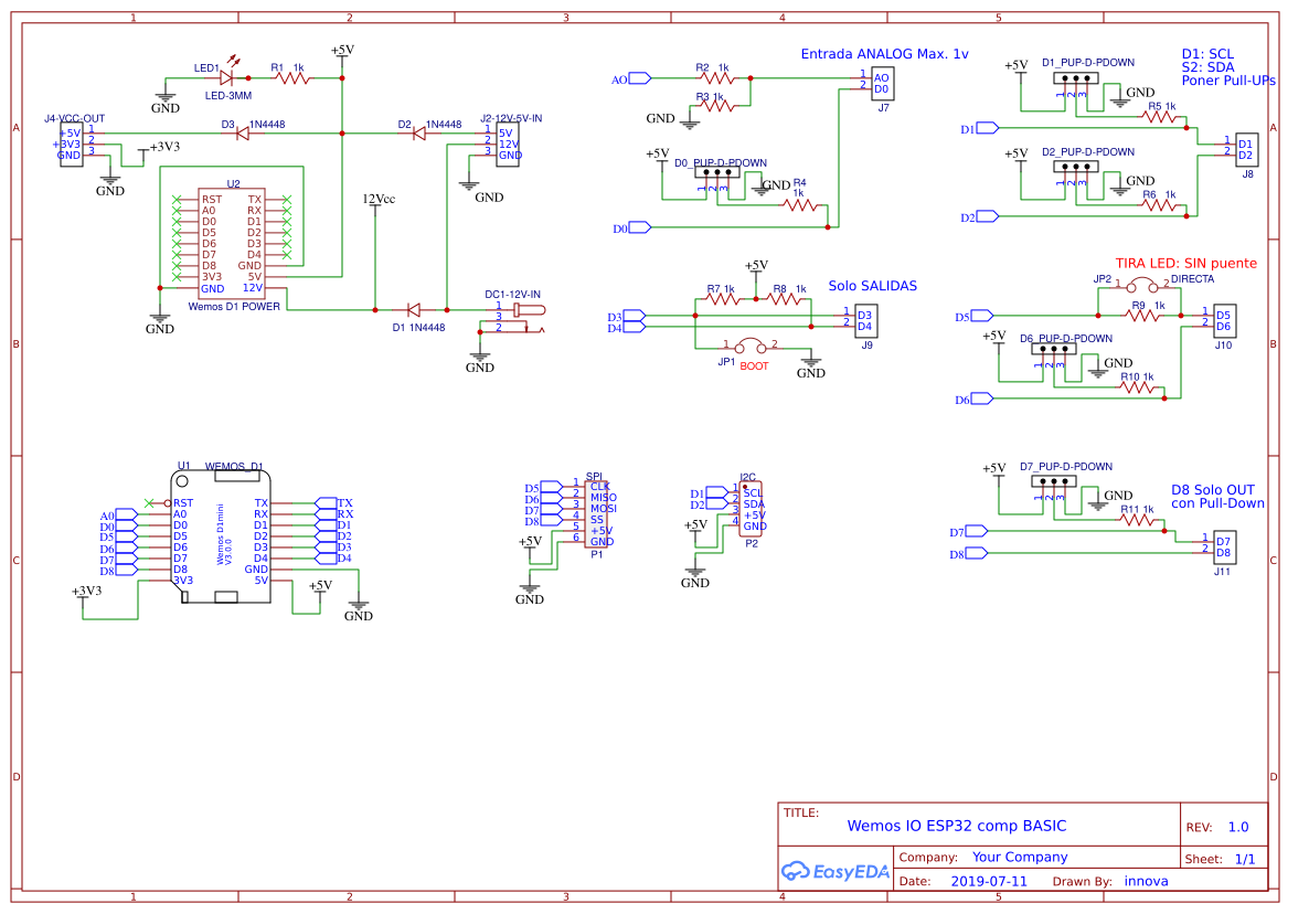 Placa Wemos IO BASIC - EasyEDA open source hardware lab