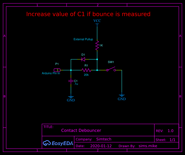 Contact DeBouncer - EasyEDA open source hardware lab