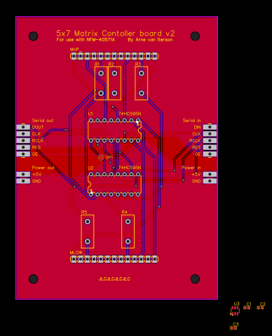 74HC595 LED Matrix controller - EasyEDA open source hardware lab