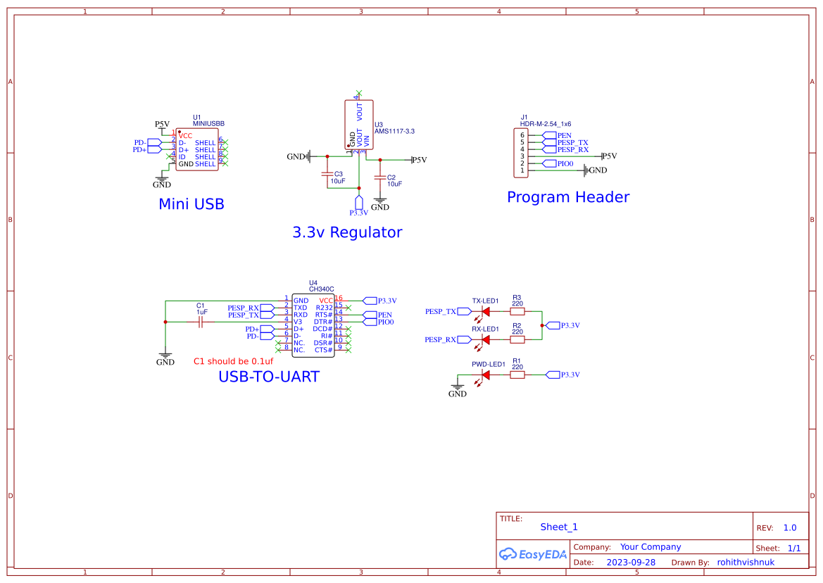 usb to uart - EasyEDA open source hardware lab