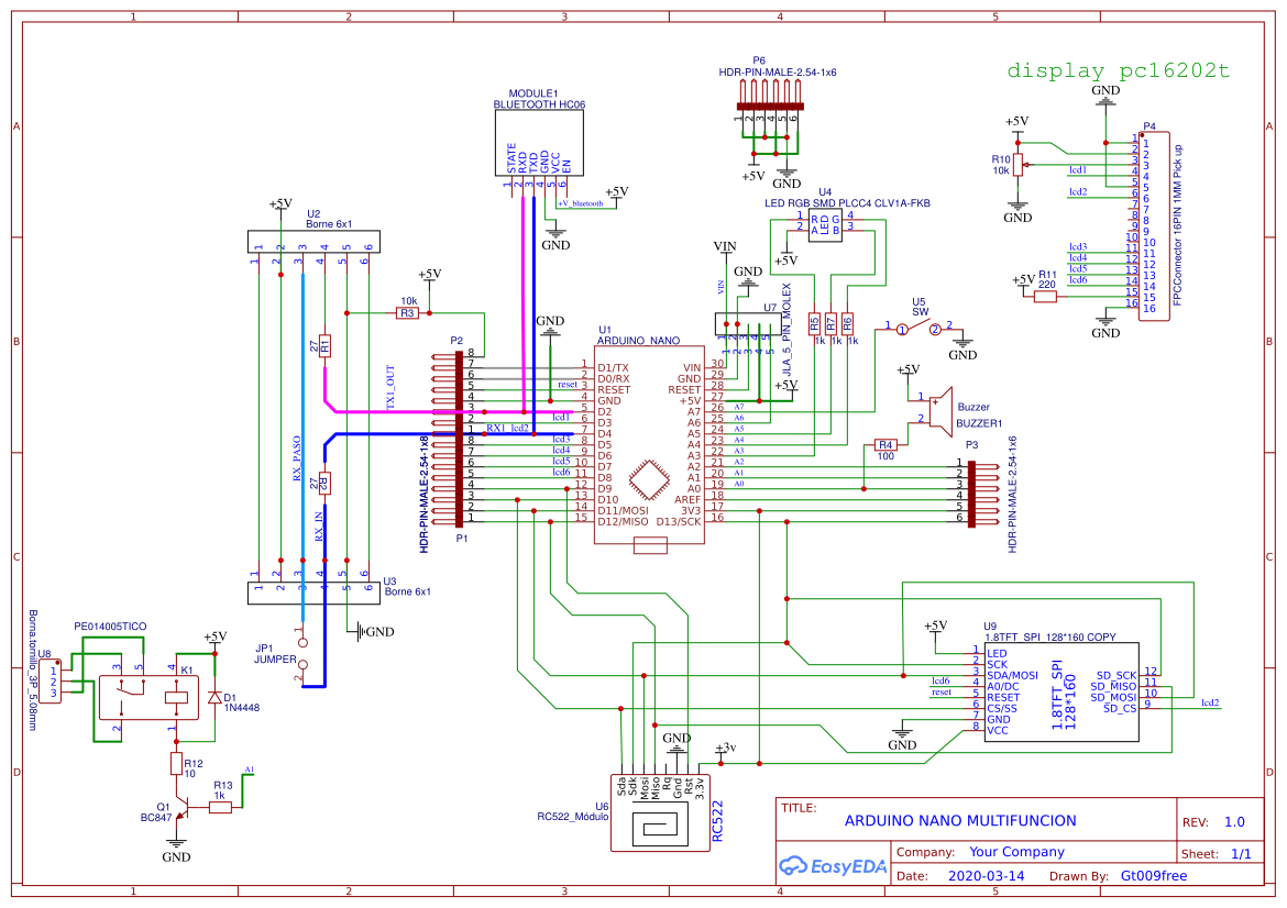 BOARD_MULTIPROYECT ARDUINO NANO HAMMOND 1551/1591 - Platform for ...