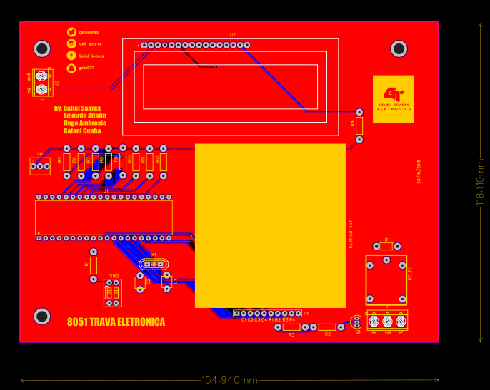 8051 Trava Eletronica - EasyEDA open source hardware lab