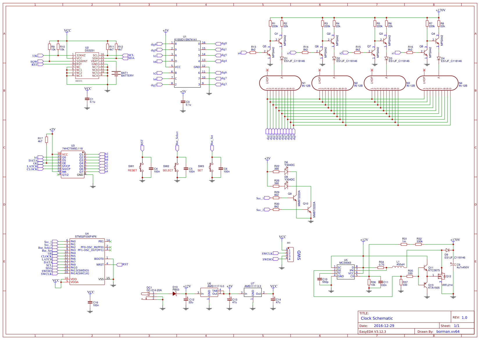 NixieClock_02 - EasyEDA open source hardware lab
