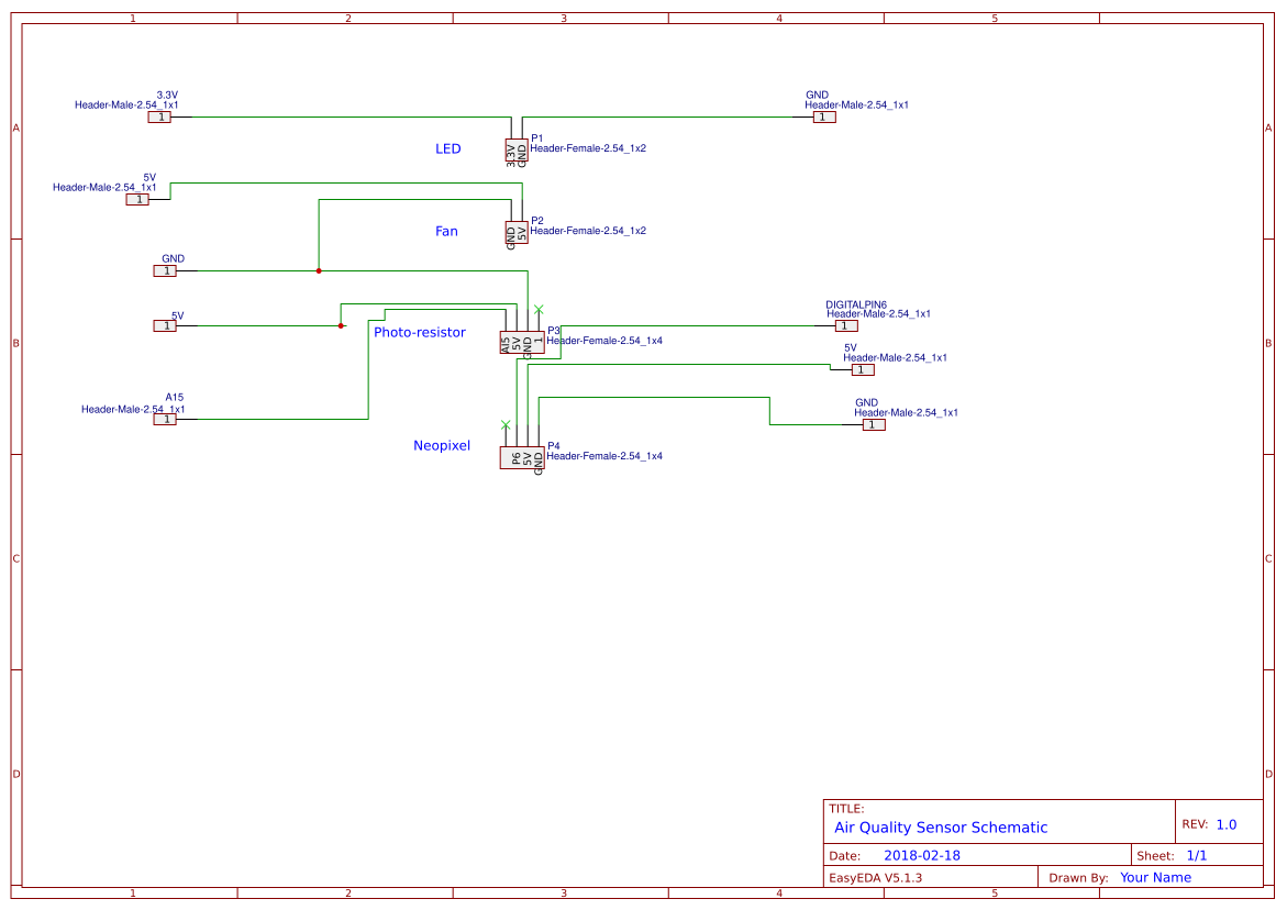 Air Quality Sensor Schematic - EasyEDA open source hardware lab