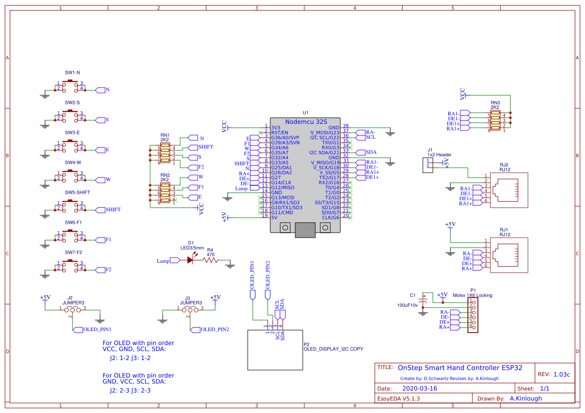 OnStep SHC ESP32 V1.03C SMD - OSHWLab