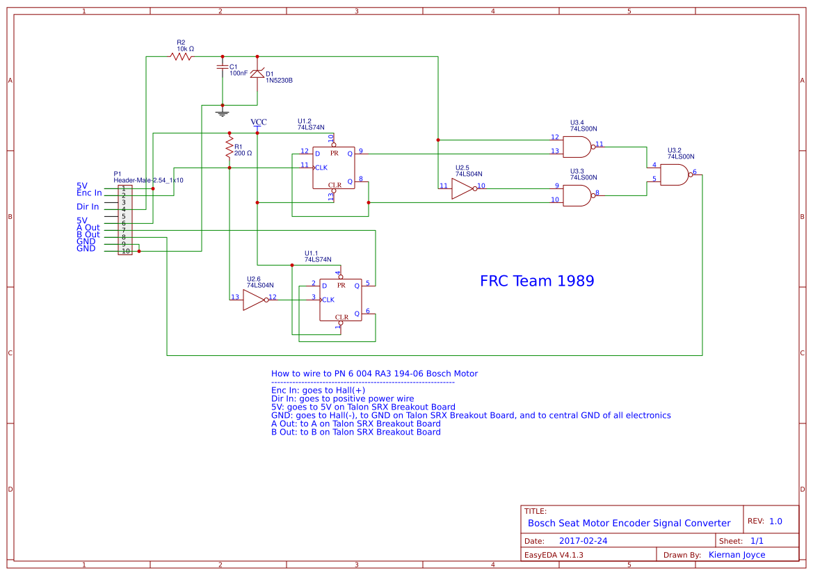 Bosch Encoder Signal Manipulation - EasyEDA open source hardware lab