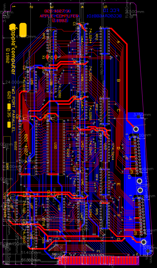 Apple Lisa 2-Port Parallel Card - EasyEDA open source hardware lab