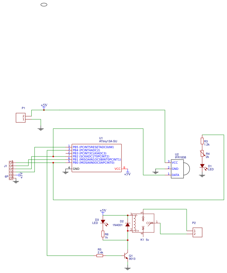 基于attiny13单片机的红外开关 - EasyEDA open source hardware lab
