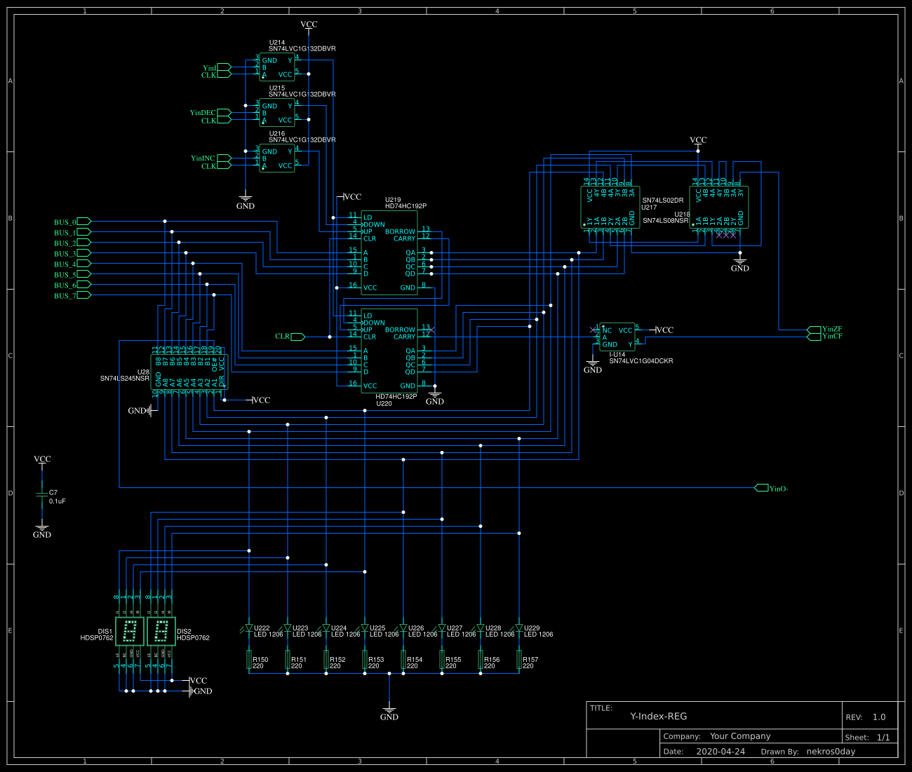 8-bit CPU - EasyEDA open source hardware lab