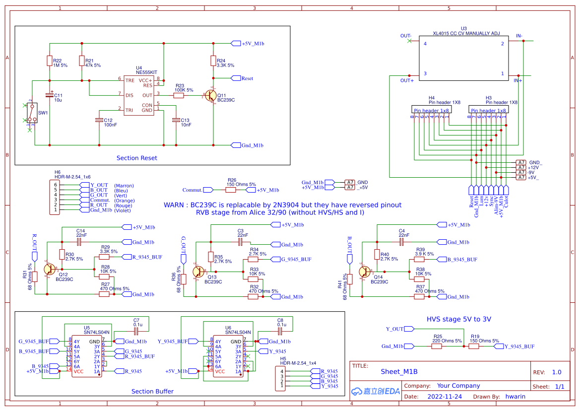 EF9345-to-SCART Minitel et Geantel (backup) - OSHWLab