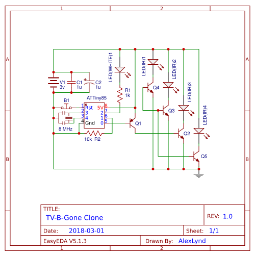 TV-B-Gone Clone - OSHWLab