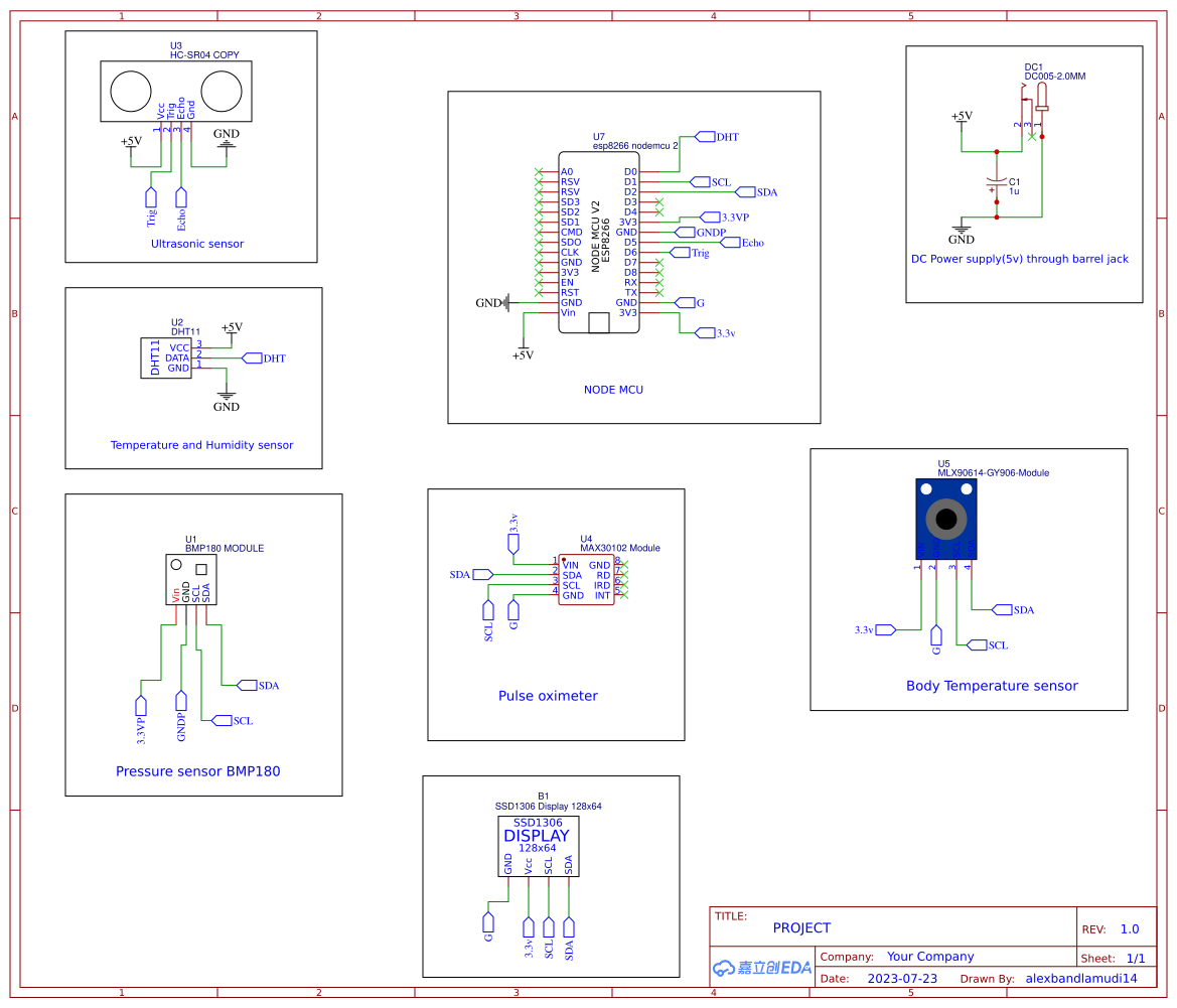 Patient health and room monitoring system - EasyEDA open source hardware lab