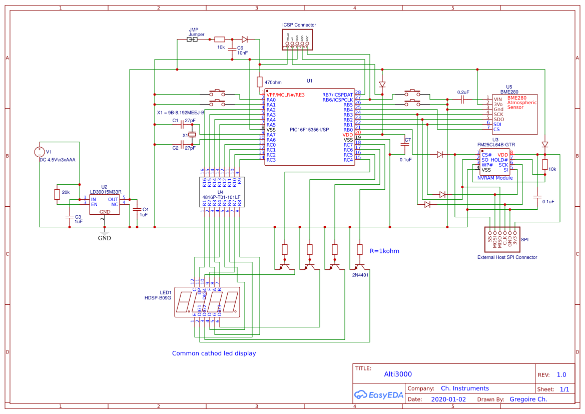 altimetre - EasyEDA open source hardware lab